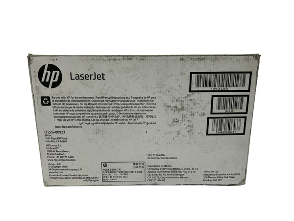 HP CF226JC Black Toner Cartridge, High Yield 26JC HP LaserJet Pro M402 ...