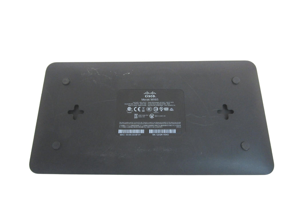 CISCO Meraki MX65-HW Cloud Managed Security Appliance 600-47010 UNCLAI ...