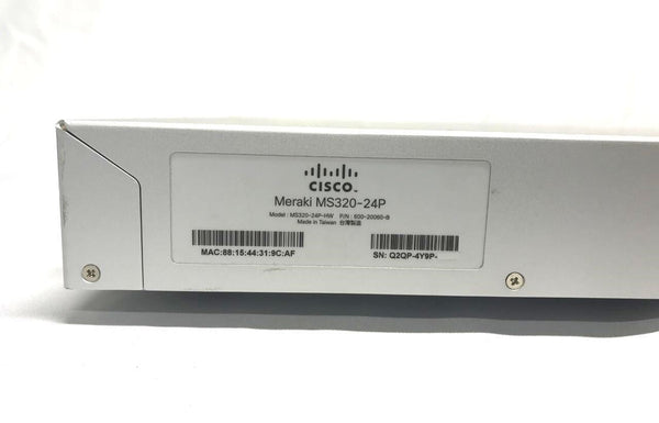 Cisco Meraki MS320-24P-HW 24 Port Gigabit Ethernet Switch UNCLAIMED ...