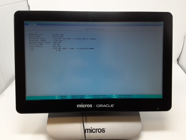 Micros Oracle Workstation6 (650) 7321804 Terminal w/Stand 256GB 8GB RA ...